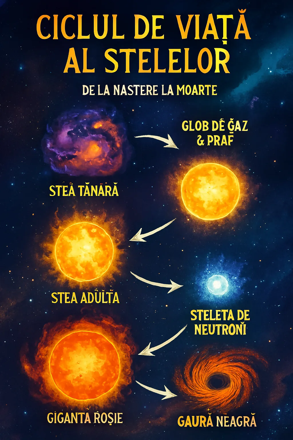 Ciclul de Viață al Stelelor: De la Naștere la Moarte ...